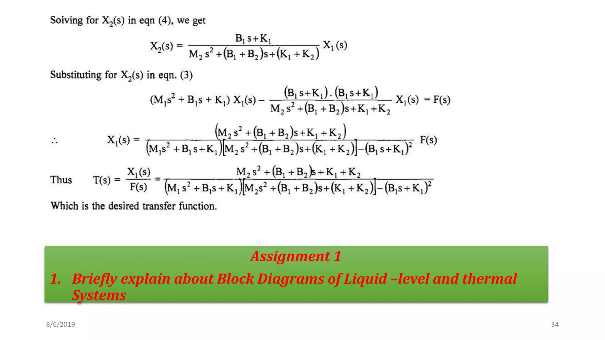 Chapter 3 mathematical modeling of dynamic system | PPTX