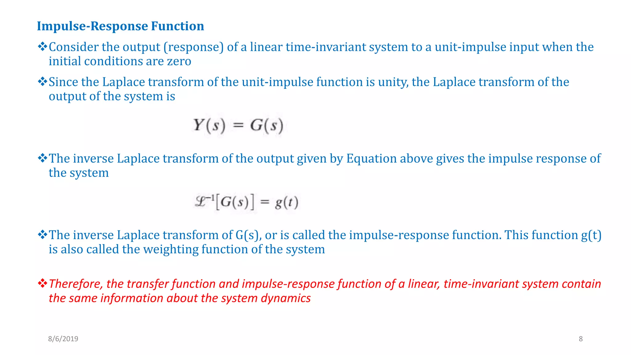 Chapter 3 mathematical modeling of dynamic system | PPTX