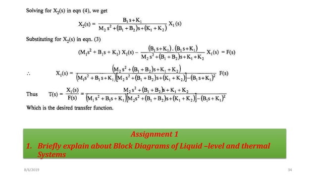 Chapter 3 mathematical modeling of dynamic system | PPTX