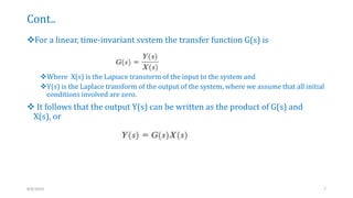 Chapter 3 mathematical modeling of dynamic system | PPTX