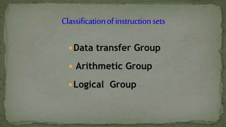 Instruction Set and Assembly Language Programming | PPTX
