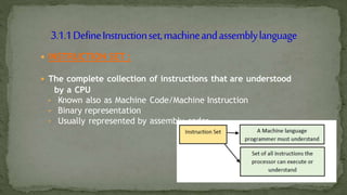 Instruction Set and Assembly Language Programming | PPTX