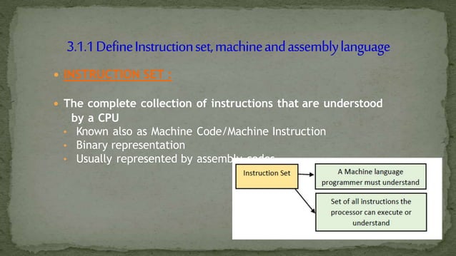 Instruction Set and Assembly Language Programming | PPTX
