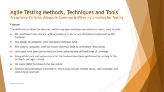 Chapter 3 - Agile Testing Methods, Techniques and Tools | PPT