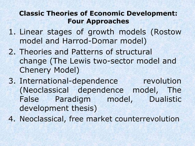 Chapter 3-1 Classic Growth and Development Models.ppt | Economy ...