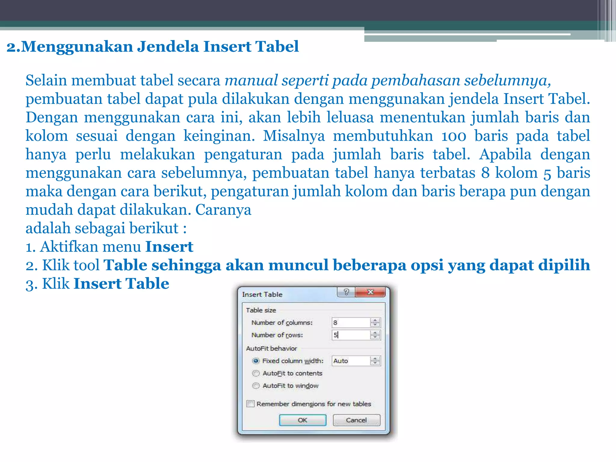 Chapter 3 - Table | PPTX