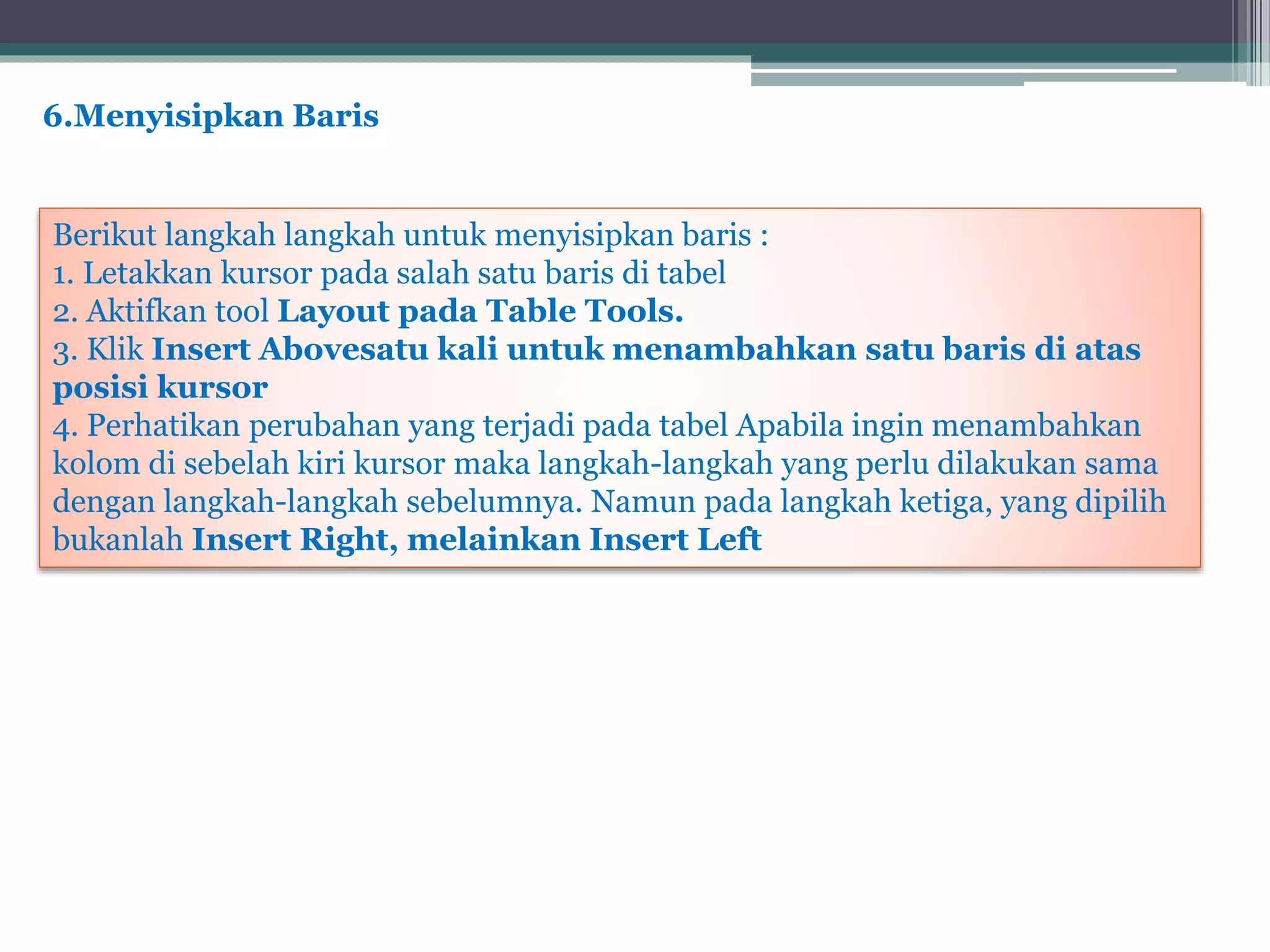 Chapter 3 - Table | PPTX