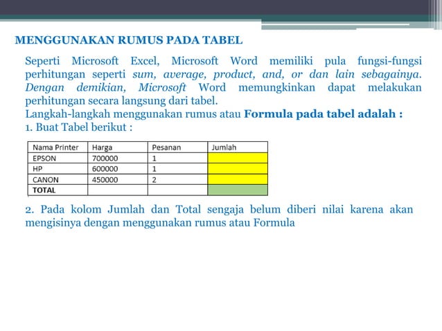 Chapter 3 - Table | PPTX