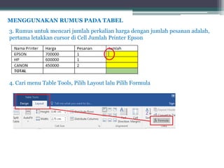 Chapter 3 - Table | PPTX