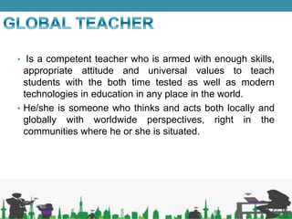 Chapter 3 - ON BECOMING A GLOBAL TEACHER | PPTX