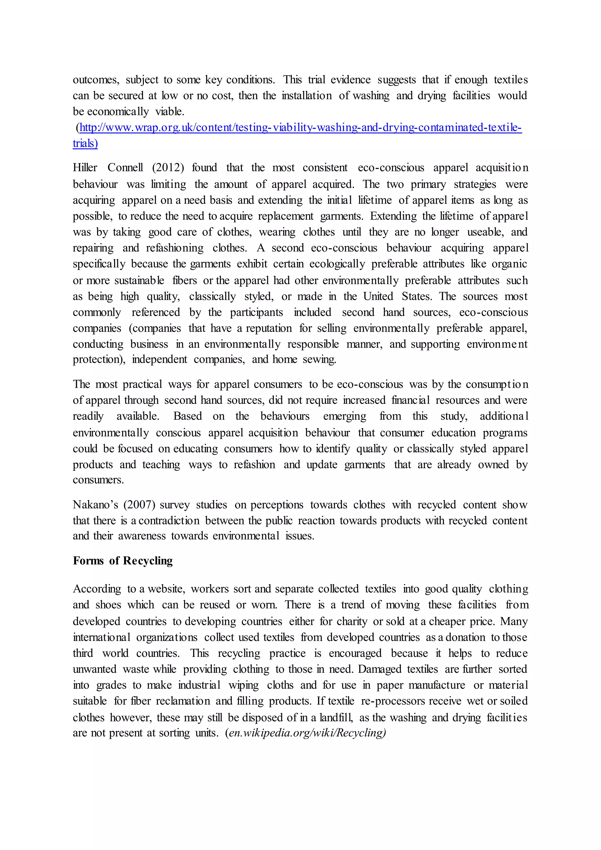 Recycled textile Materials | DOCX