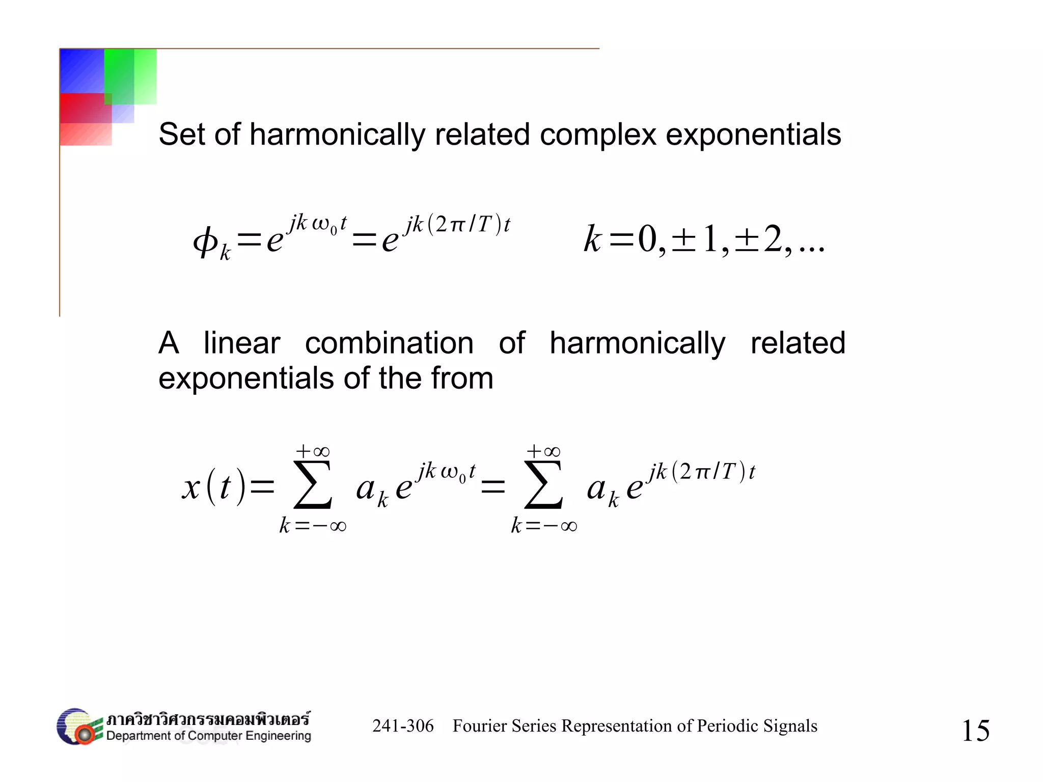 Chapter3 Fourier Series Representation Of Periodic Signals Pdf Physics Science