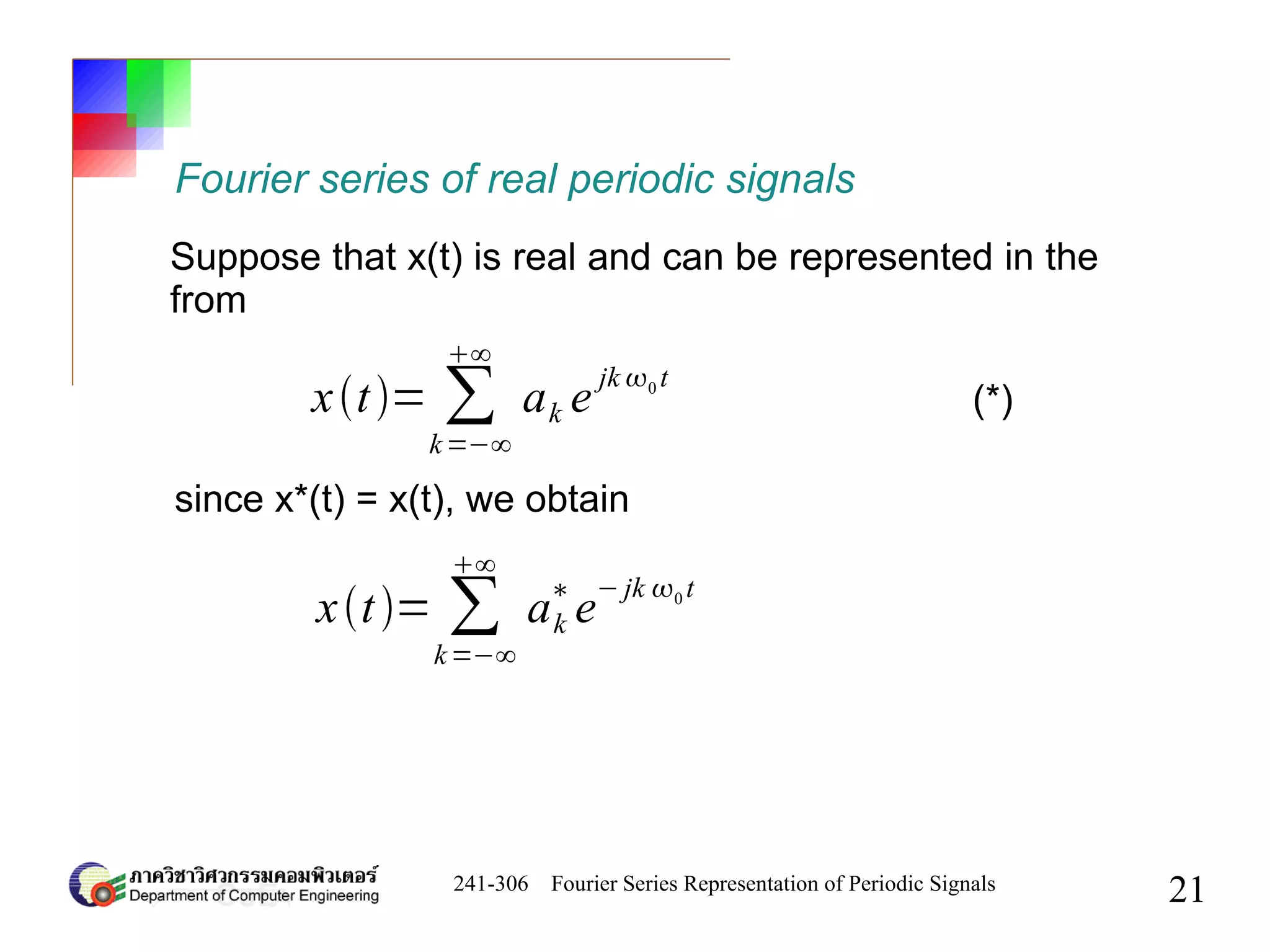 Chapter3 - Fourier Series Representation of Periodic Signals | PDF | Physics | Science