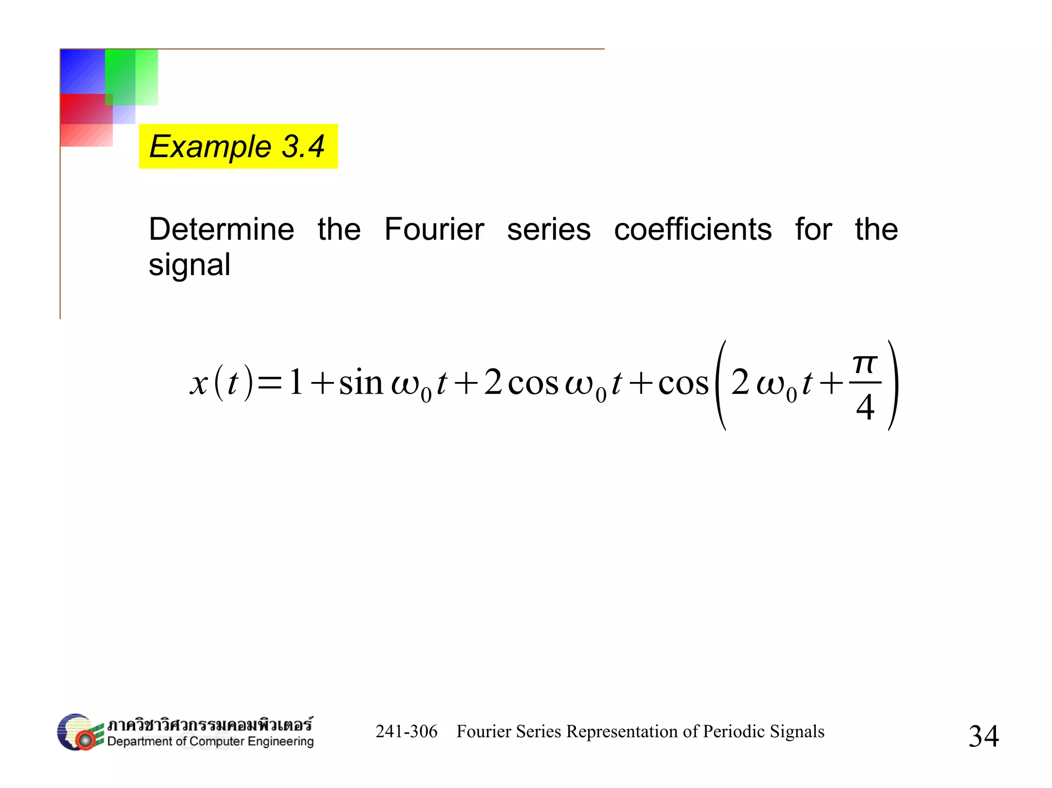 Chapter3 - Fourier Series Representation of Periodic Signals | PDF