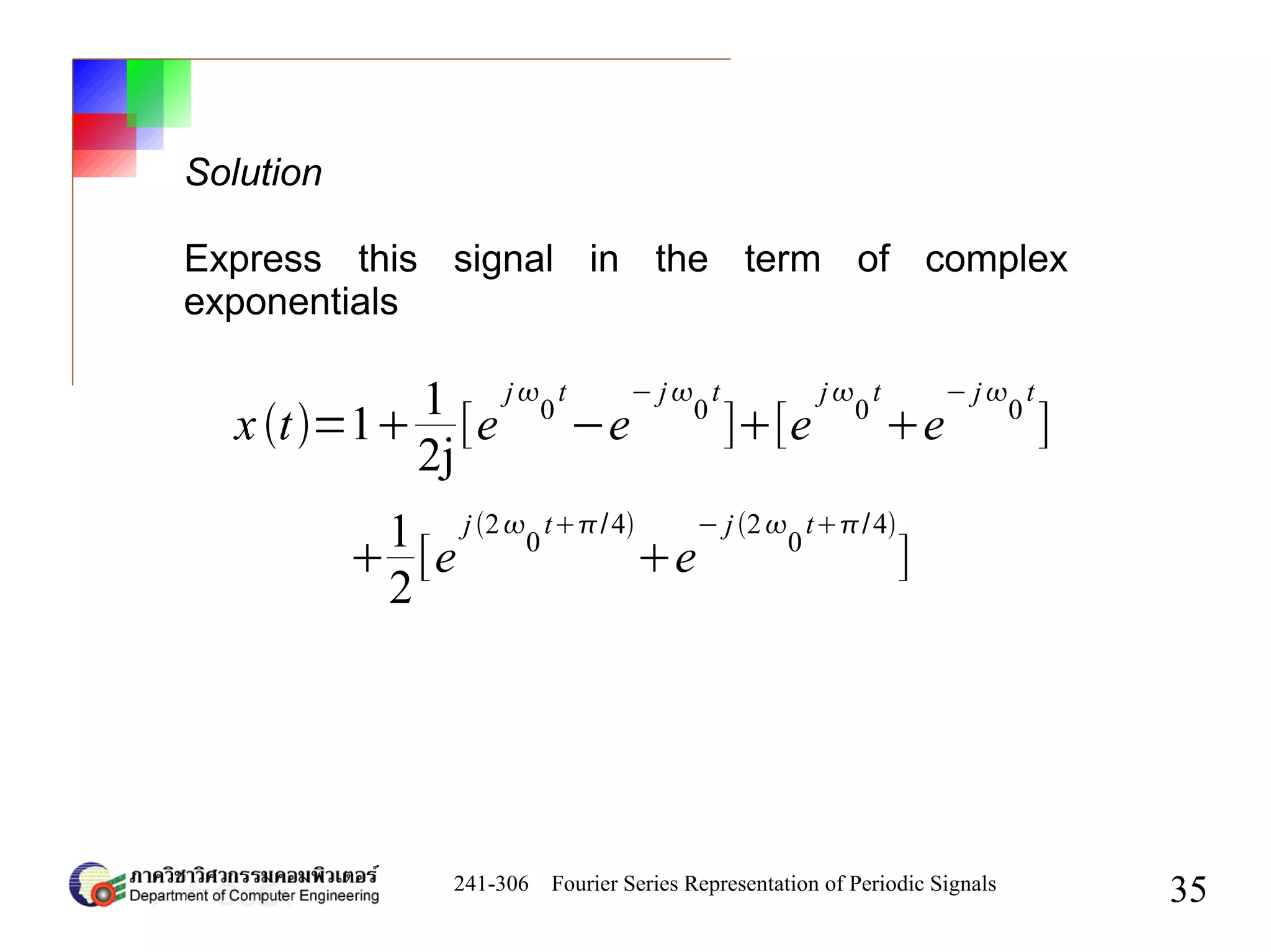 Chapter3 - Fourier Series Representation of Periodic Signals | PDF