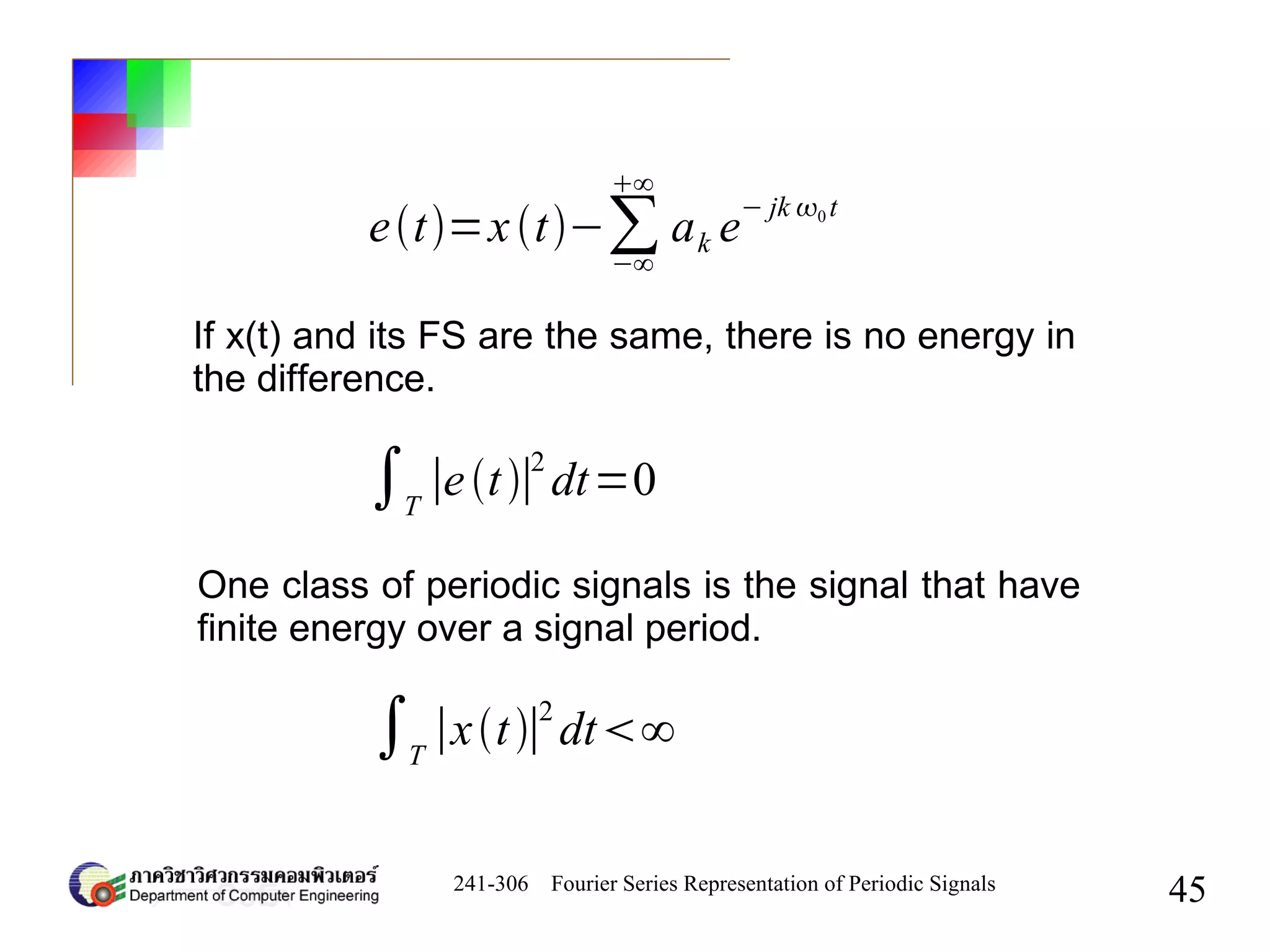 Chapter3 - Fourier Series Representation of Periodic Signals | PDF | Physics | Science
