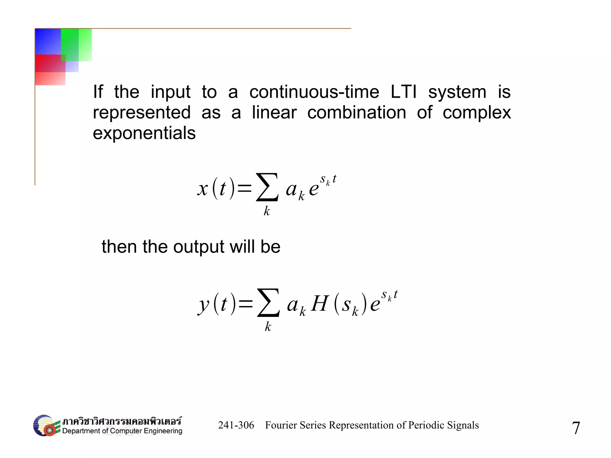 Chapter3 - Fourier Series Representation of Periodic Signals | PDF