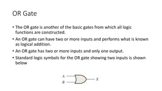 Basic Gates in Digital Logic | PPTX