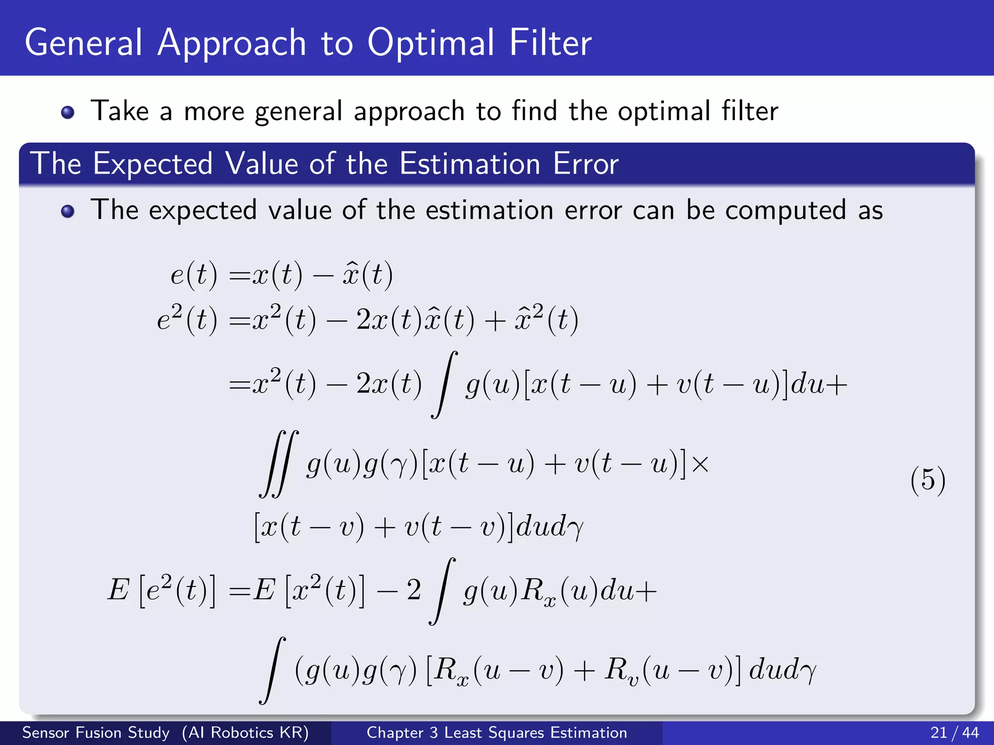 Sensor Fusion Study - Ch3. Least Square Estimation [강소라, Stella, Hayden ...