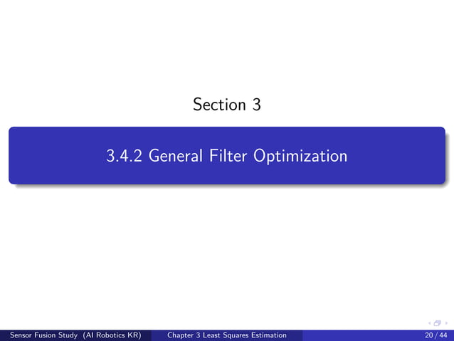 Sensor Fusion Study - Ch3. Least Square Estimation [강소라, Stella, Hayden ...