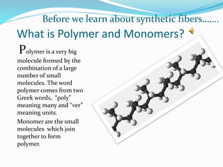 Class 8 NCERT Science Chapter-3 Synthetic Fibers PPT | PPTX