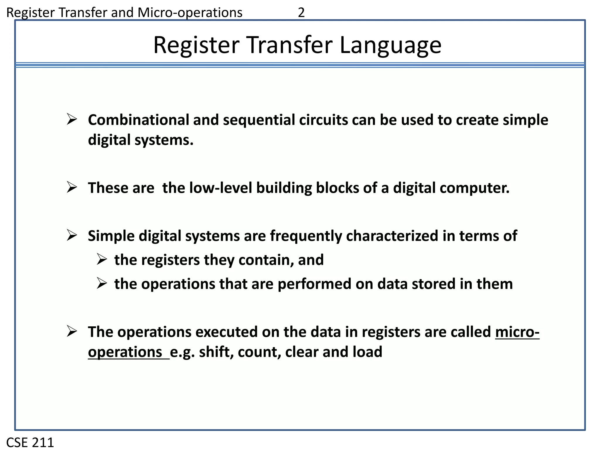 Register Transfer Language | PPTX