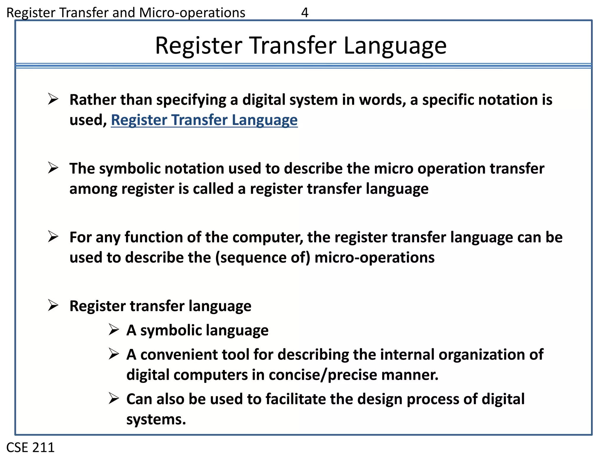 Register Transfer Language | PPTX