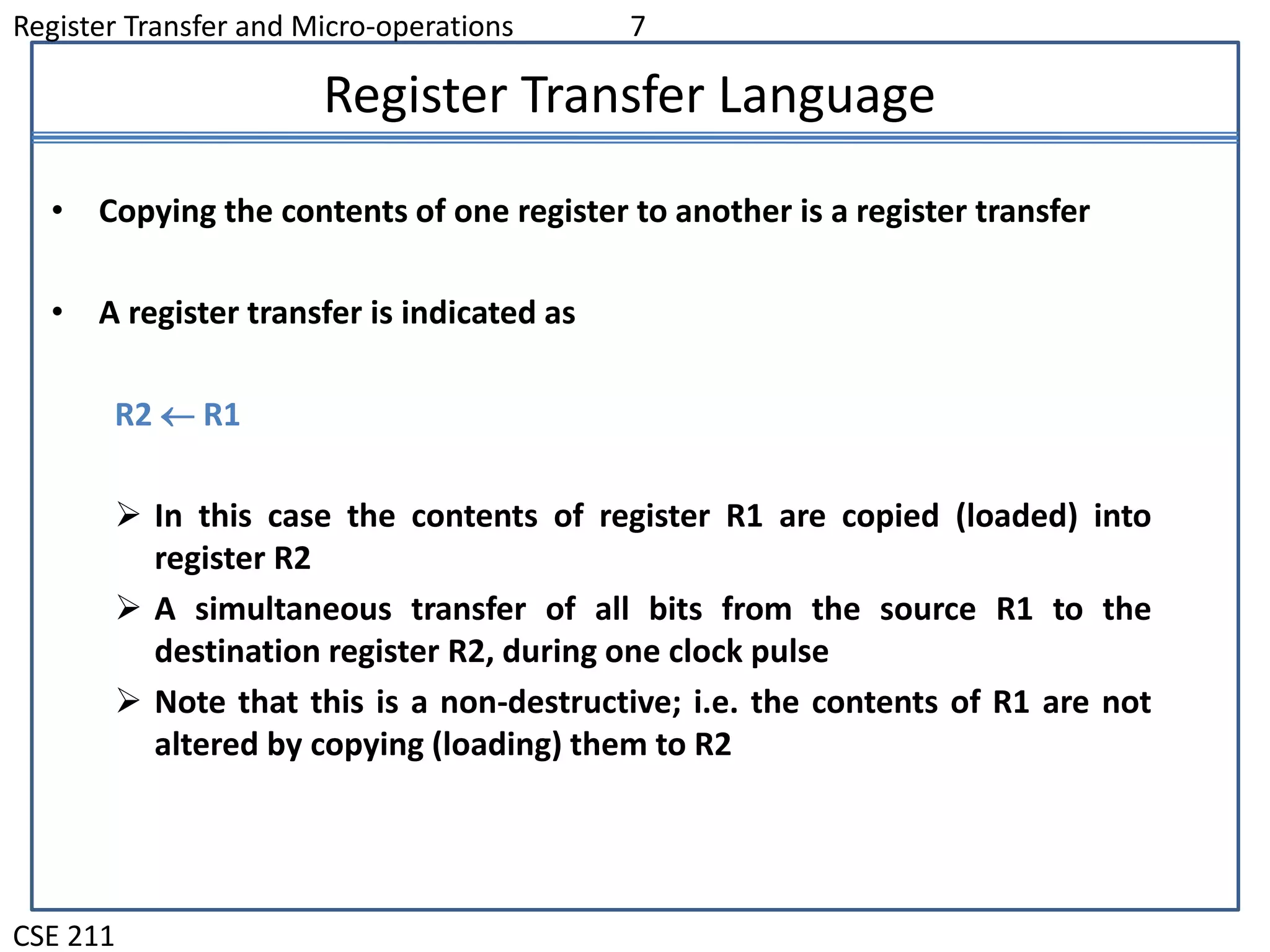 Register Transfer Language | PPTX