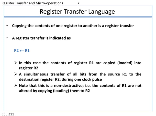 Register Transfer Language | PPTX | Programming Languages | Computing