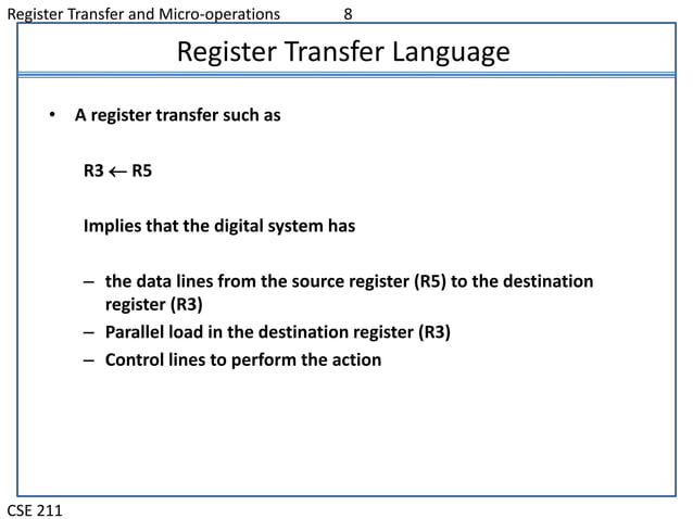 Register Transfer Language | PPTX | Programming Languages | Computing