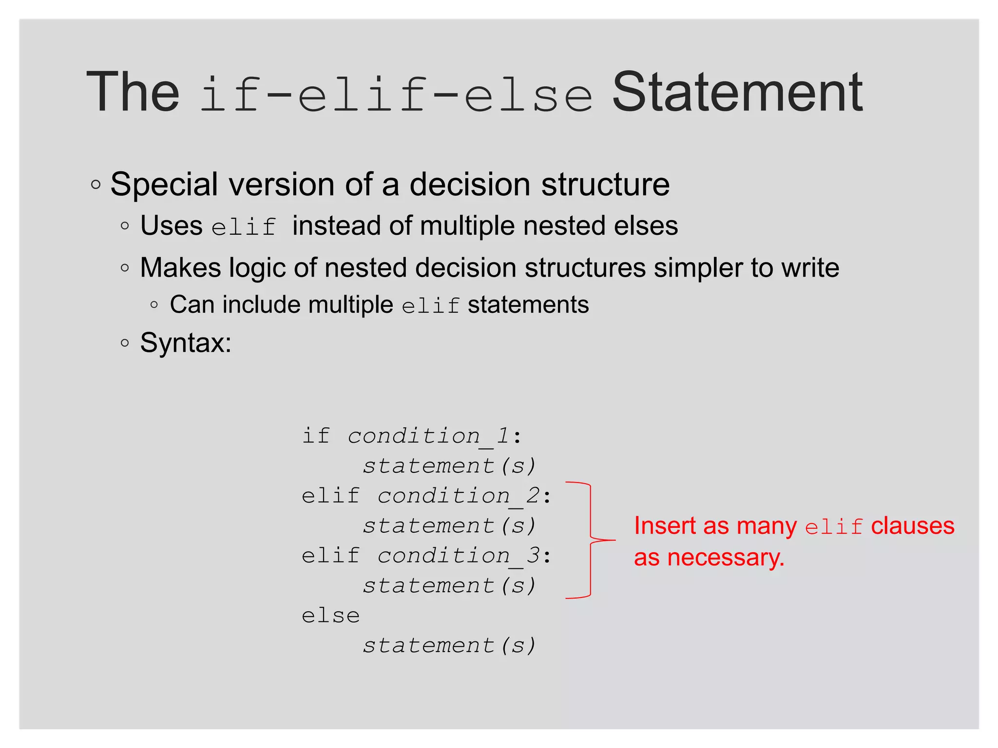 Decision Structures And Boolean Logic Ppt 0272