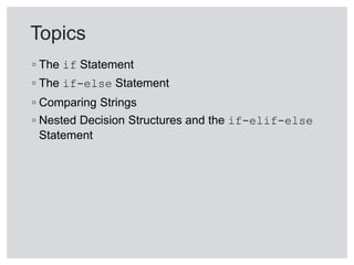 Decision Structures and Boolean Logic | PPT | Programming Languages | Computing