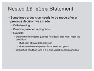 Decision Structures and Boolean Logic | PPT