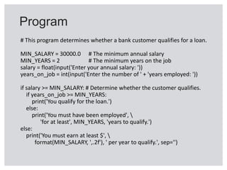 Decision Structures and Boolean Logic | PPT