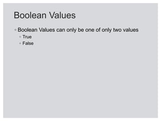 Decision Structures and Boolean Logic | PPT