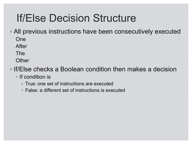 Decision Structures and Boolean Logic | PPT | Programming Languages ...