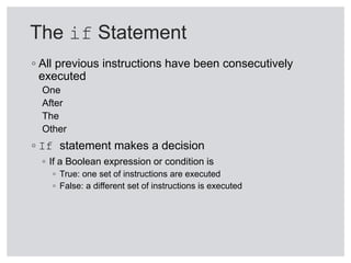 Decision Structures and Boolean Logic | PPT | Programming Languages | Computing
