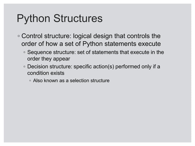 Decision Structures and Boolean Logic | PPT | Programming Languages ...