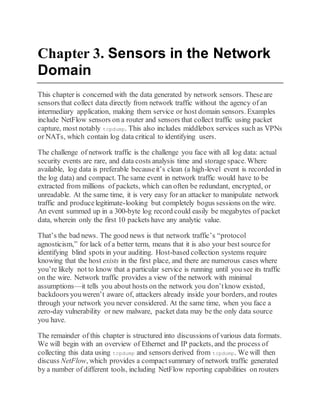 Chapter 3. sensors in the network domain | PDF