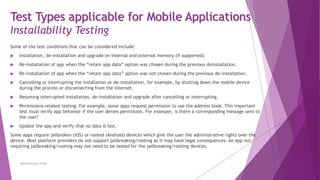 Chapter 3 - Common Test Types and Test Process for Mobile Applications ...