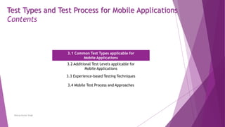 Chapter 3 - Common Test Types and Test Process for Mobile Applications ...