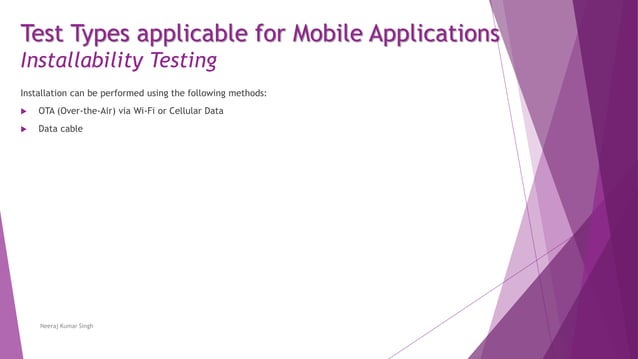 Chapter 3 - Common Test Types and Test Process for Mobile Applications