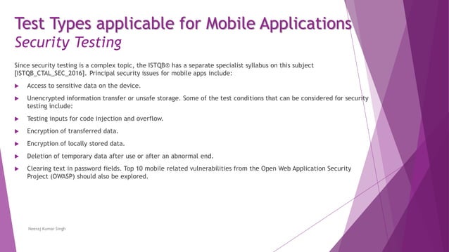 Chapter 3 - Common Test Types and Test Process for Mobile Applications