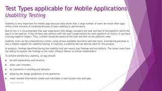 Chapter 3 - Common Test Types and Test Process for Mobile Applications ...