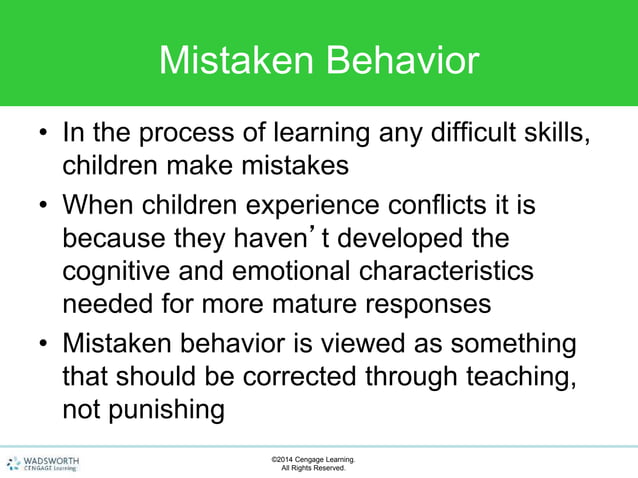 Chapter 3 Mistaken Behavior: Understanding Conflicts, Aggression, and ...