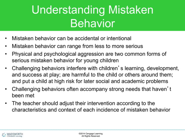 Chapter 3 Mistaken Behavior: Understanding Conflicts, Aggression, and ...