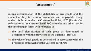 Chapter 3. Chapter I of Customs Act -Preliminary (SECTION 1 & 2).ppt