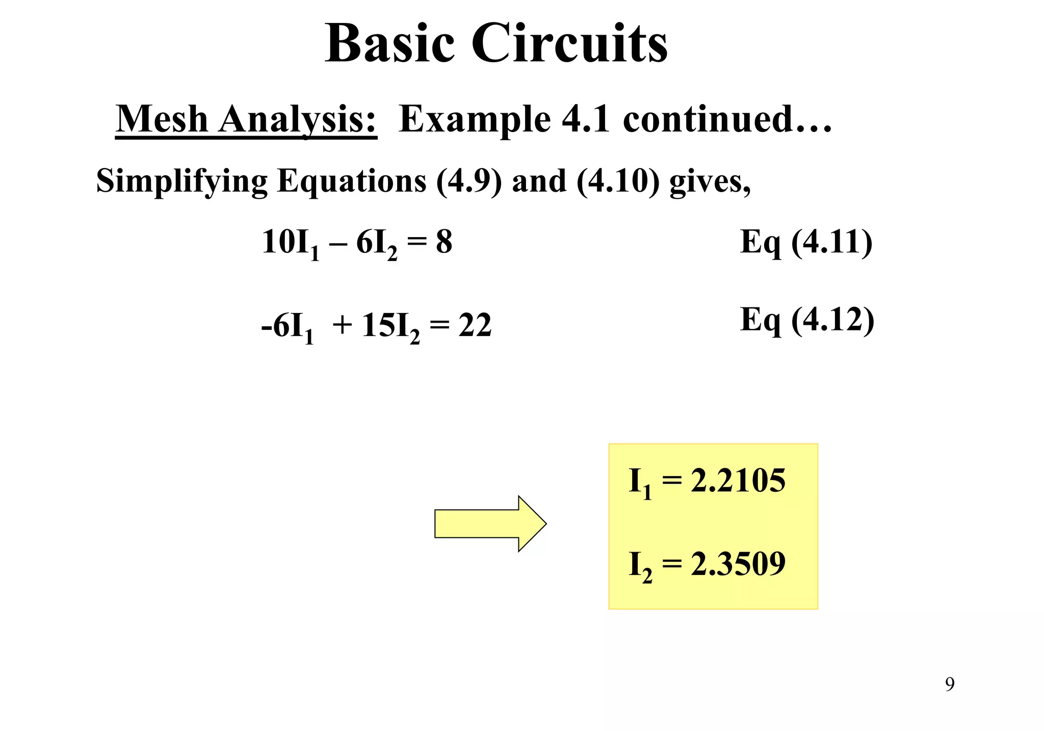 Chapter 3.4 Mesh Analysis.ppt | Physics | Science