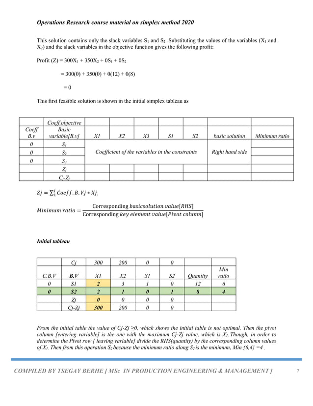 Chapter 3.Simplex Method hand out last.pdf | Computer Software and Applications | Computing