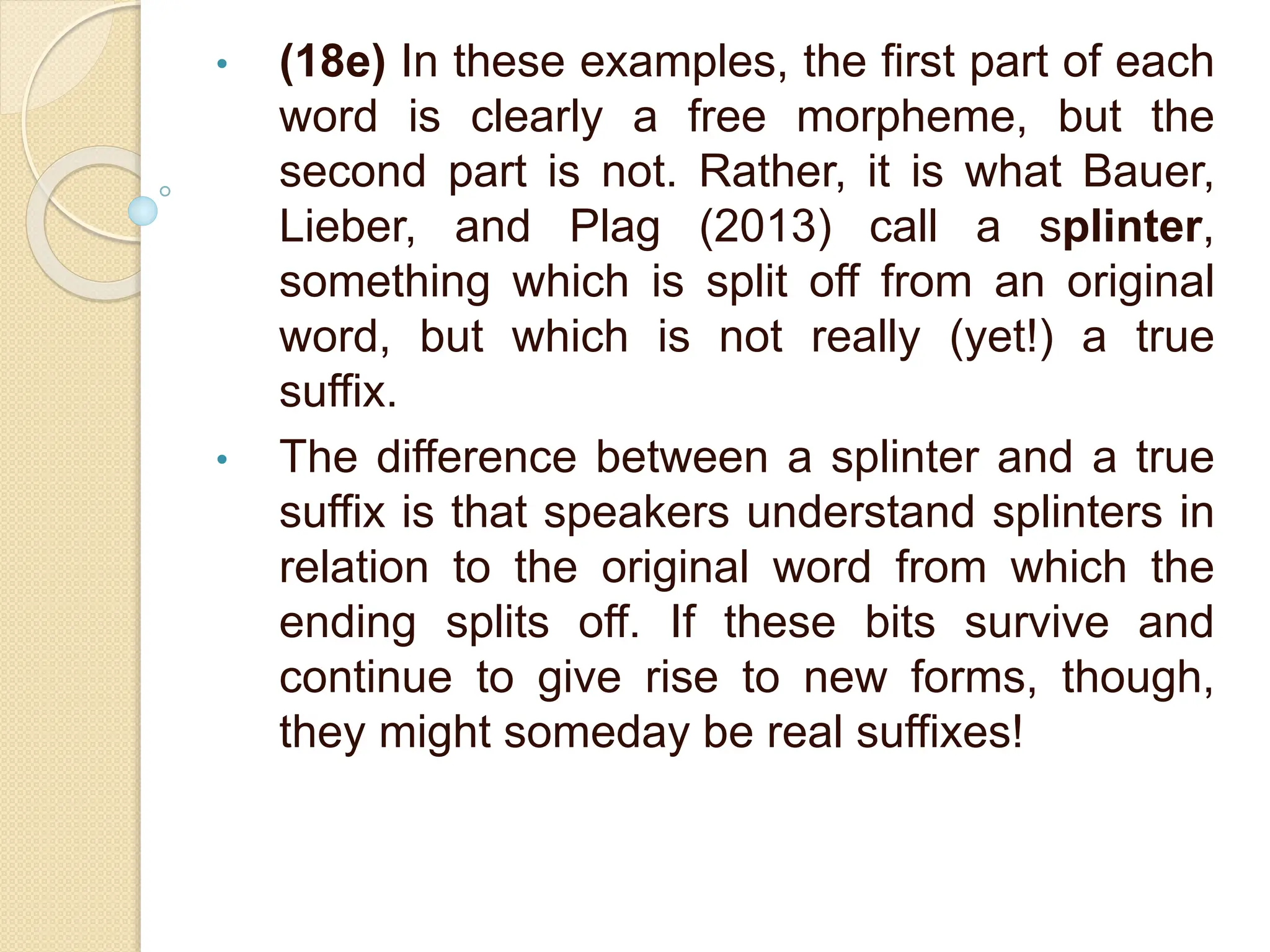 CHAPTER 3. Lexeme Formation (Morphology (Linguistics) | PPTX